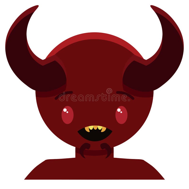 Cute and scary demon stock vector. Illustration of mystical - 85266728