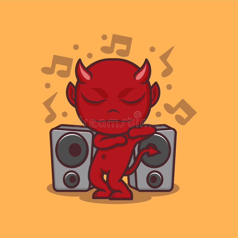 Cute devil baseball stock vector. Illustration of cute - 228040390
