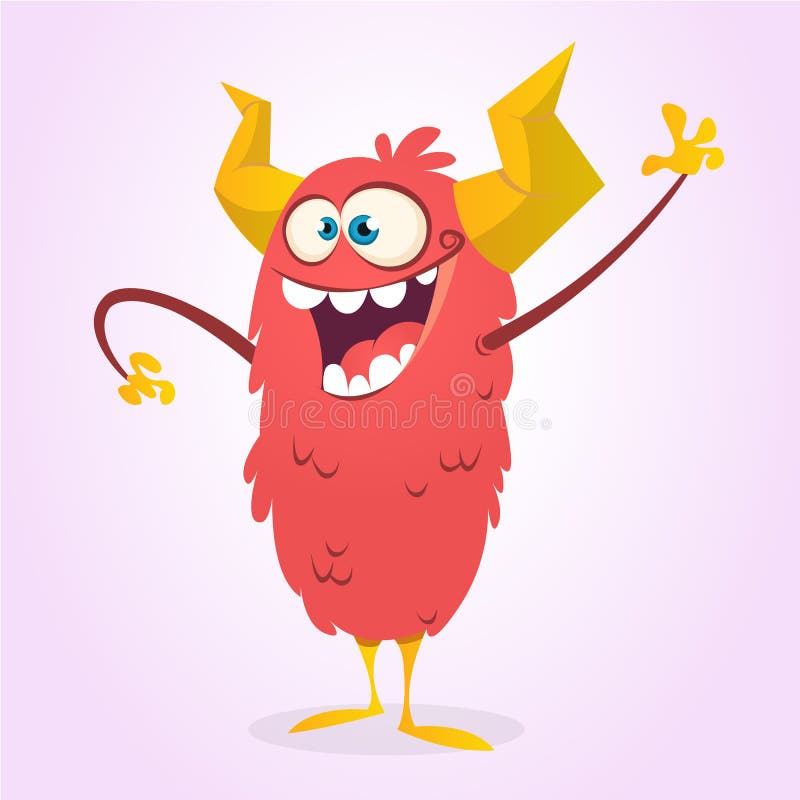 Cute Devil Monster. Vector Cartoon Halloween Character. Stock Vector ...