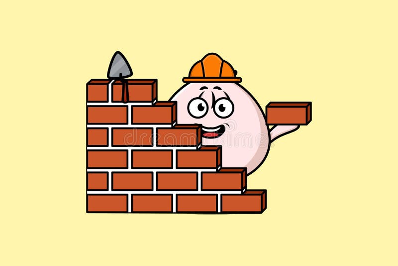 Cute Cartoon Dim Sum As Mason Character Stock Vector - Illustration of ...