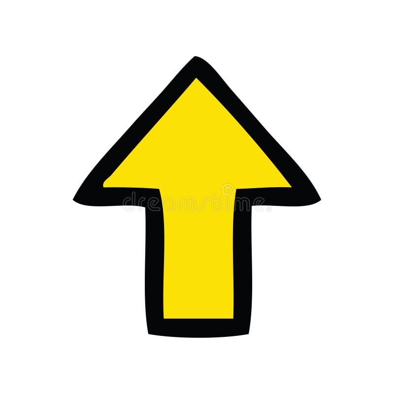 Cute Cartoon of a Directional Arrow Stock Vector - Illustration of hand ...