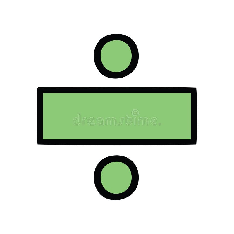 Cute Cartoon Division Symbol Stock Vector - Illustration of retro ...