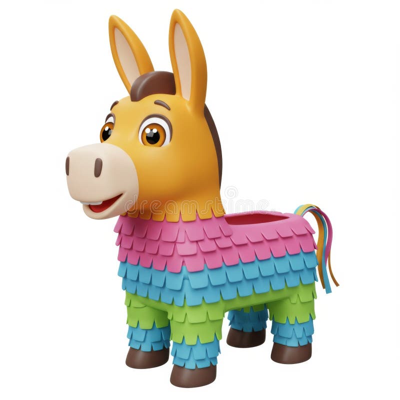 Cute Cartoon Donkey Pinata Planter Stock Illustration - Illustration of ...