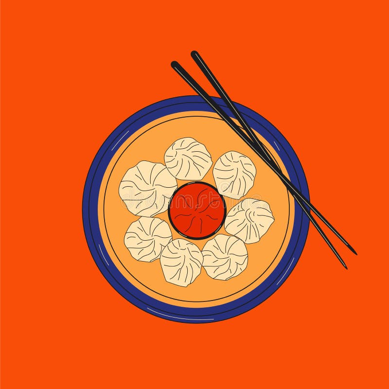 Cute Cartoon Drawing Of Dim Sum Doodle Traditional Chinese Dumplings
