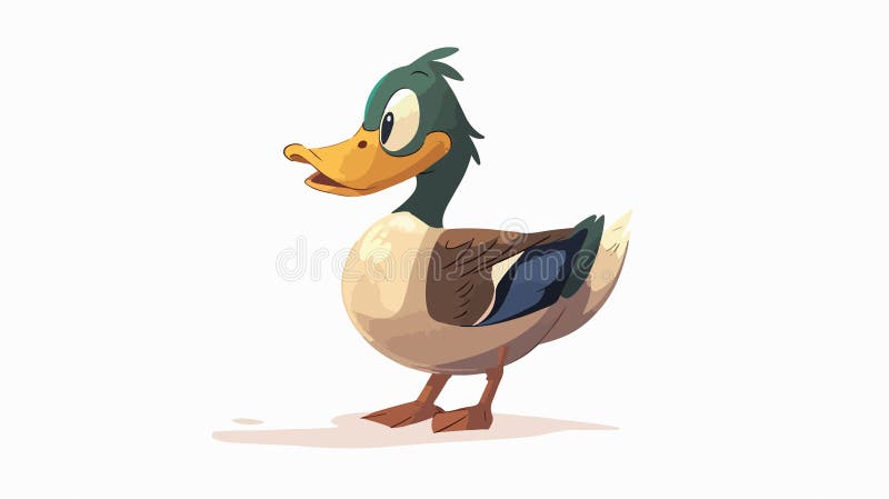 Cute Cartoon Duck Animation Vector Illustration Stock Illustration ...