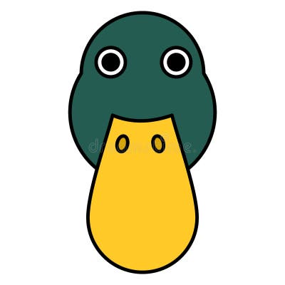 Cute Cartoon Duck Face.vector Illustration.vector Stock Vector ...