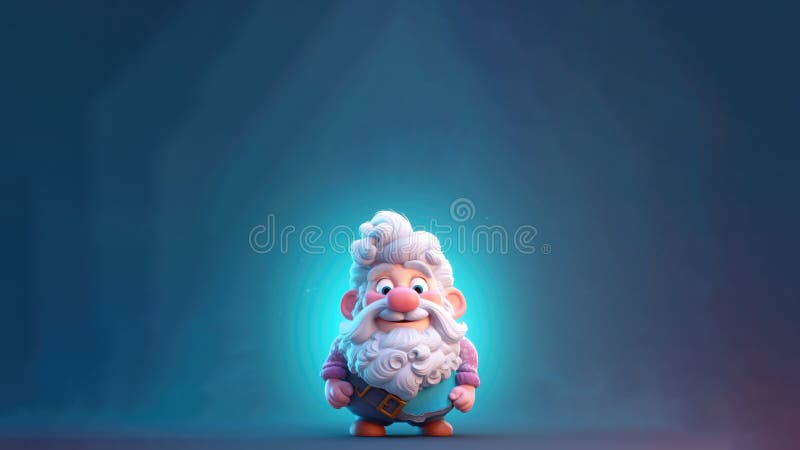 A Cute Cartoon Dwarf Character Designs Skyblue White Pink. Generative ...