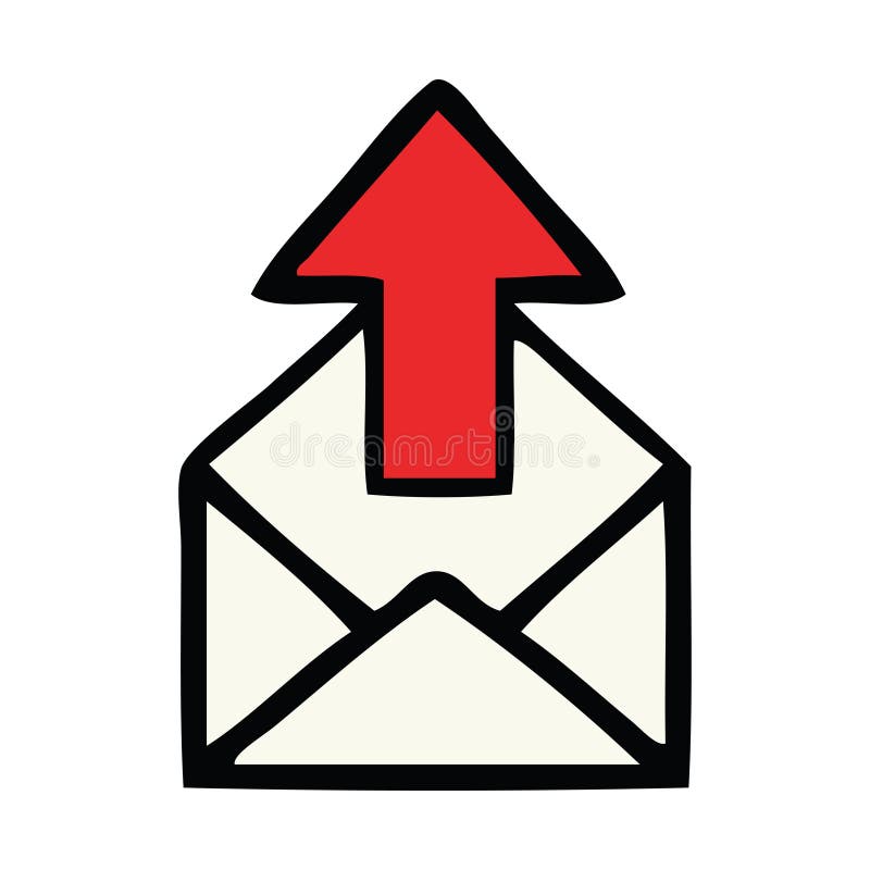 Cute cartoon email sign stock vector. Illustration of clip - 149277578