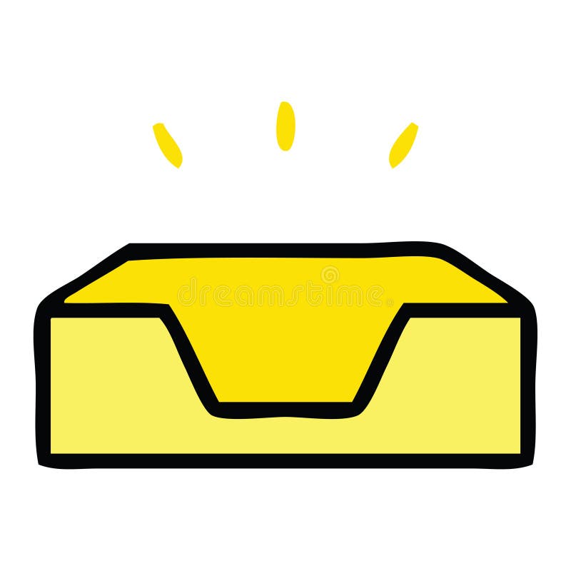 Cartoon Empty Tray Office Work Complete Done Finished Cute Illustration ...