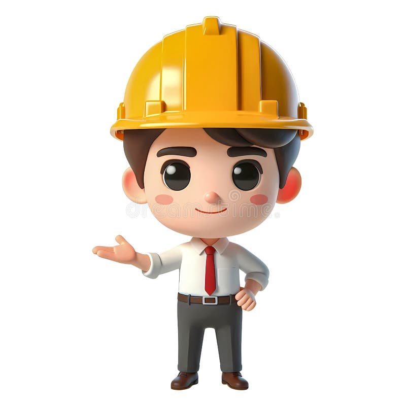 Cute Cartoon Engineer Character Stock Image - Illustration of builder ... Cute Cartoon Engineer Character Stock Image - Illustration of builder ...