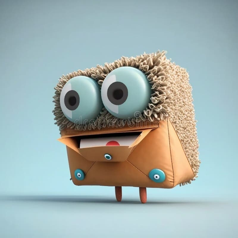 Cute Cartoon Envelope Character Stock Illustration - Illustration of ...
