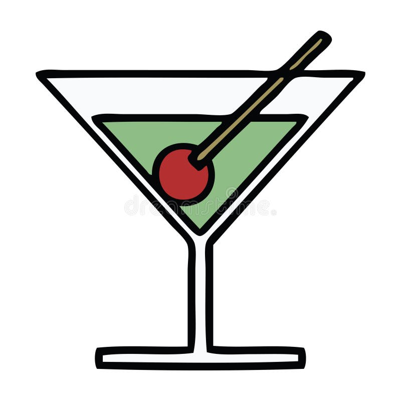 Cute Cartoon Fancy Cocktail Stock Vector - Illustration of cocktail ...