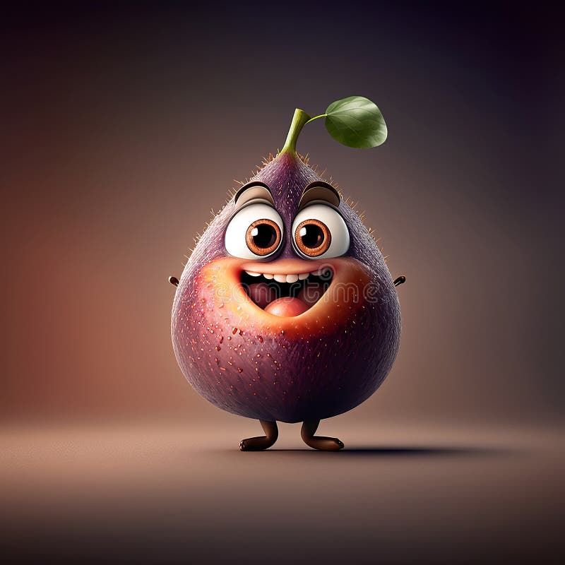 Cute Fig Fruit Cartoon Stock Illustrations – 1,039 Cute Fig Fruit ...
