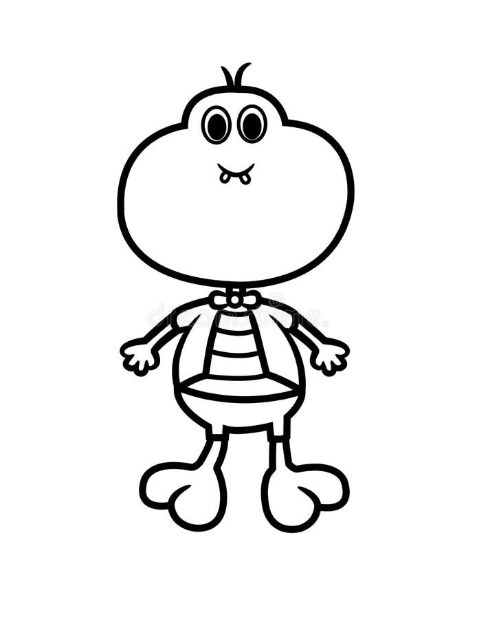 Cute Cartoon Figure stock illustration. Illustration of head - 50654176