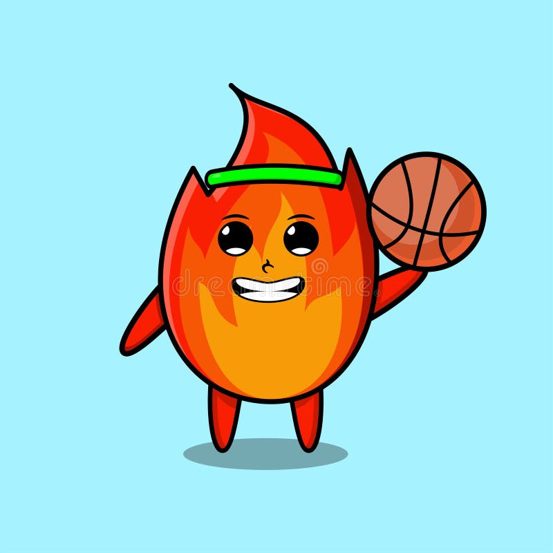 Cute Cartoon Fire Character Stock Vector - Illustration of flame, furry ...