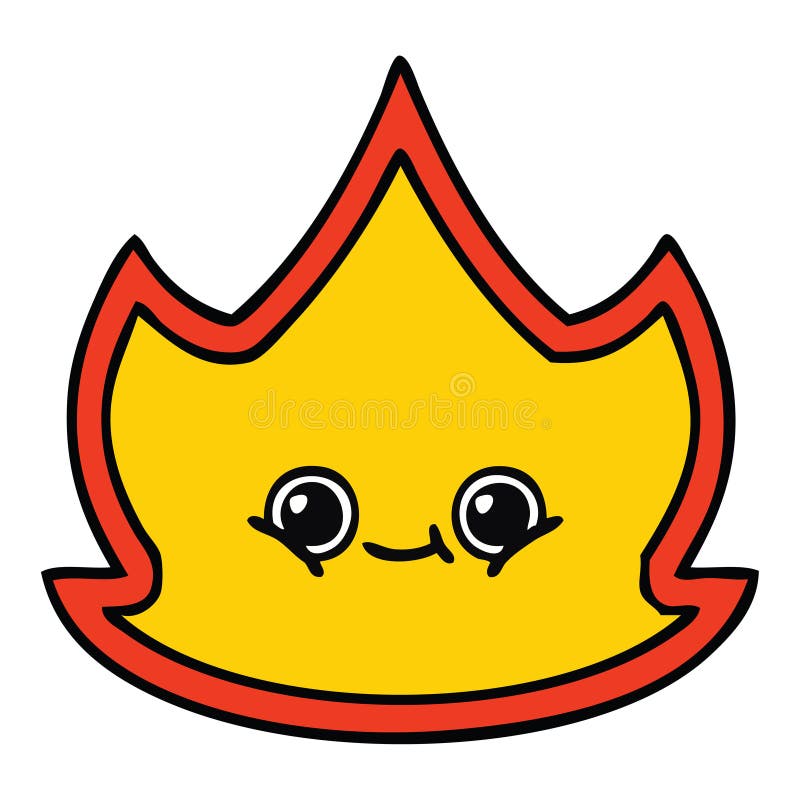 Cute cartoon fire stock vector. Illustration of drawing - 147696244