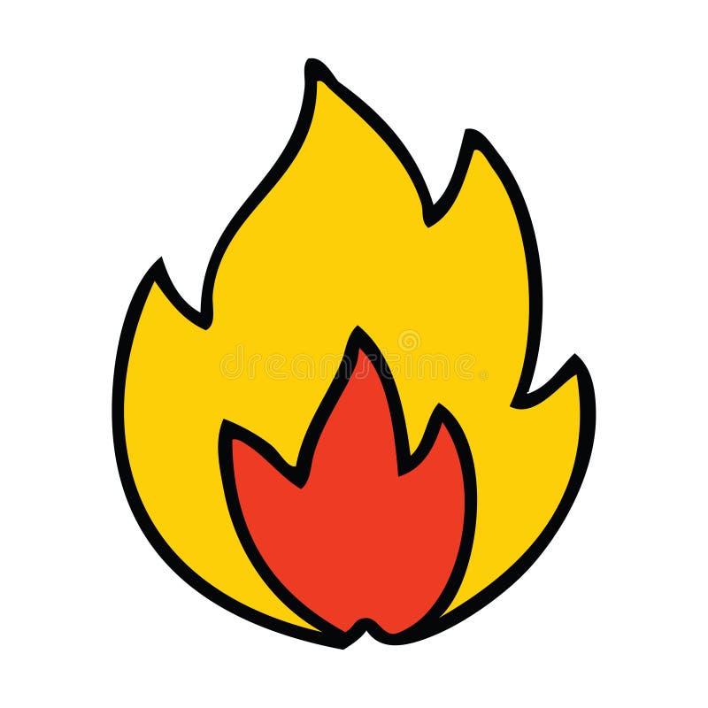 Cute cartoon fire stock vector. Illustration of clipart - 149231255