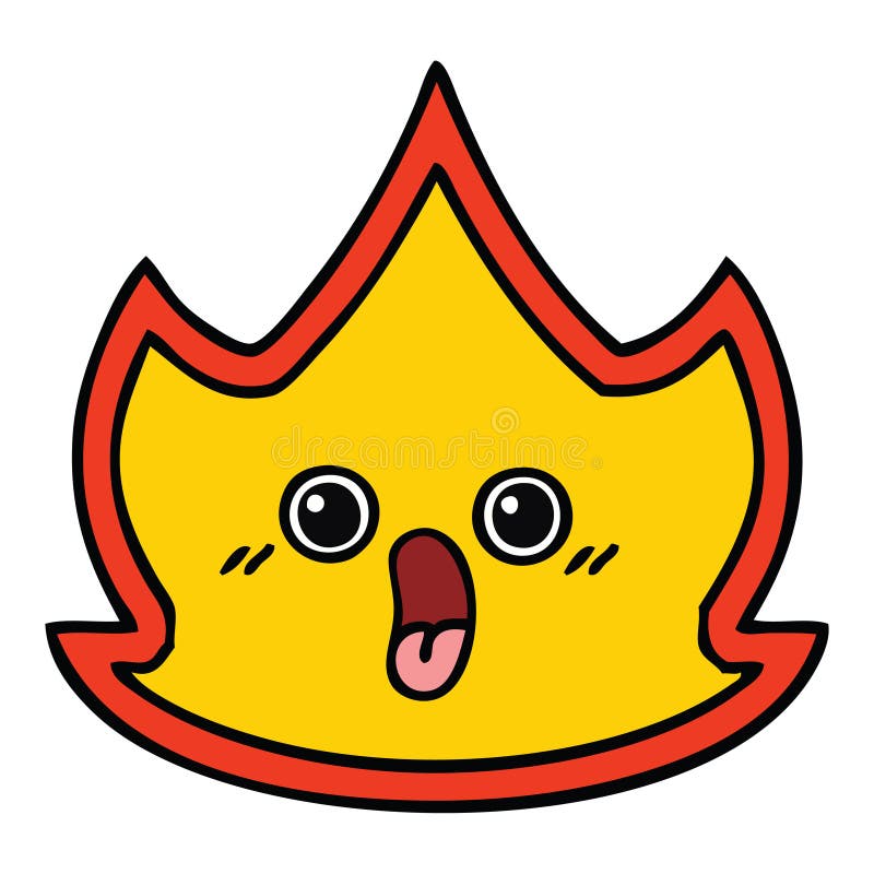 Cute cartoon fire stock vector. Illustration of retro - 149249035