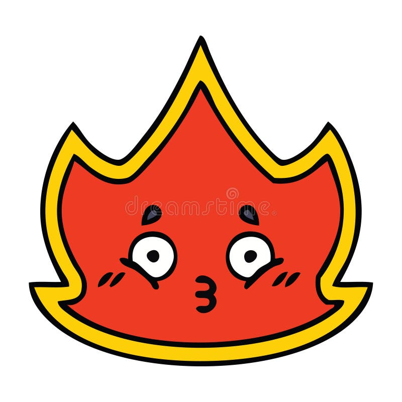 Cute cartoon fire stock vector. Illustration of flame - 149301067