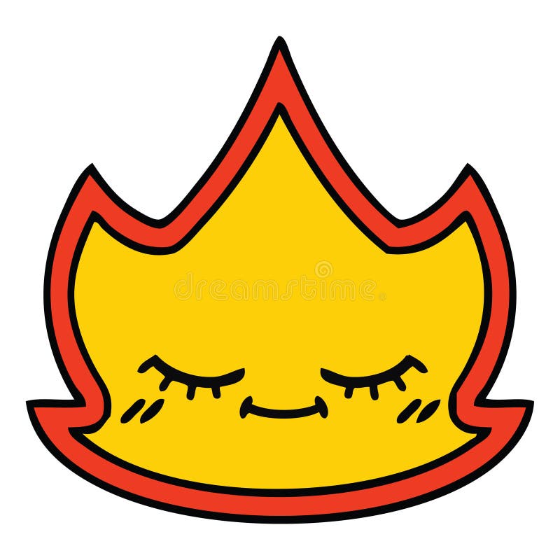 Cute cartoon fire flame stock vector. Illustration of freehand - 149302660
