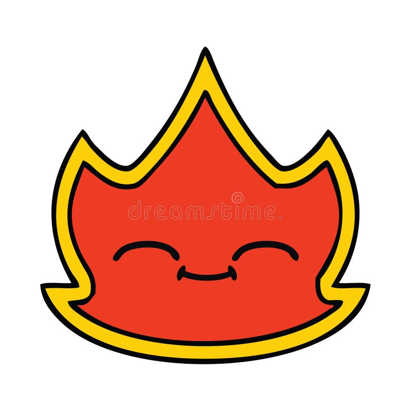 Cute cartoon of a fire stock vector. Illustration of cartoon - 146169927