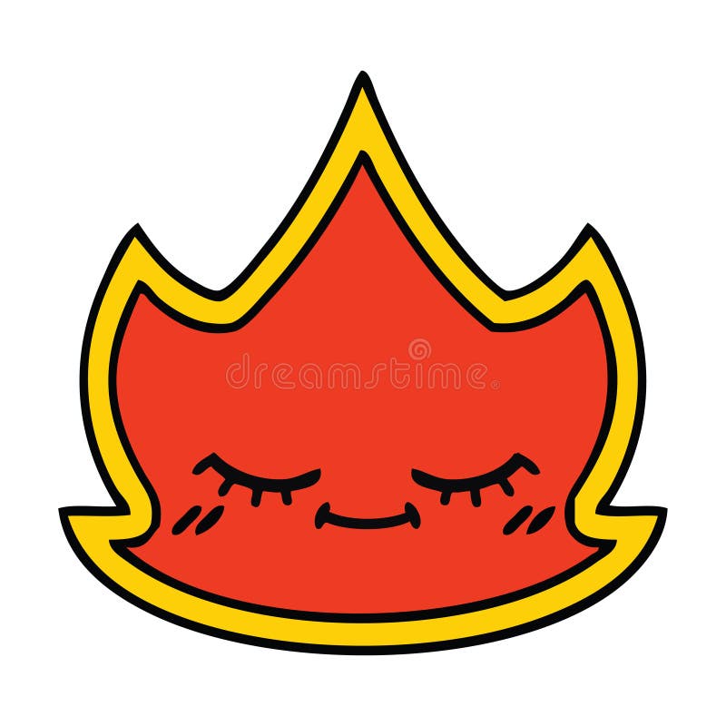 Cute cartoon of a fire stock vector. Illustration of heat - 146184663