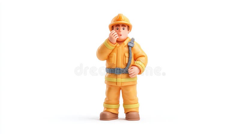 Thinking Firefighter Stock Illustrations – 66 Thinking Firefighter ...