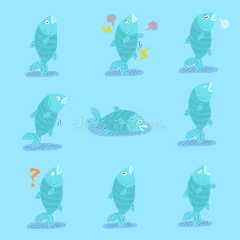 Cute cartoon fish stock vector. Illustration of design - 88160776