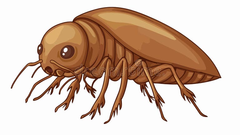 Cute Cartoon Flea Vector Illustration for Design Projects Stock Vector ...