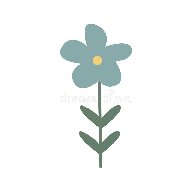 Cute Cartoon Flower Hand Draw Stock Vector - Illustration of garden ...