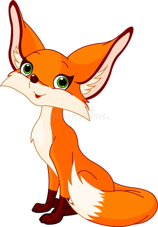 Cute cartoon fox stock vector. Illustration of artful - 15230881