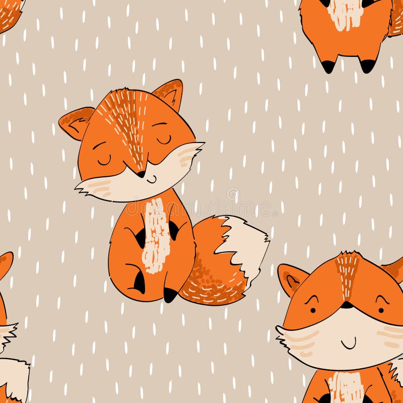 Cute cartoon Fox stock vector. Illustration of character - 120496835