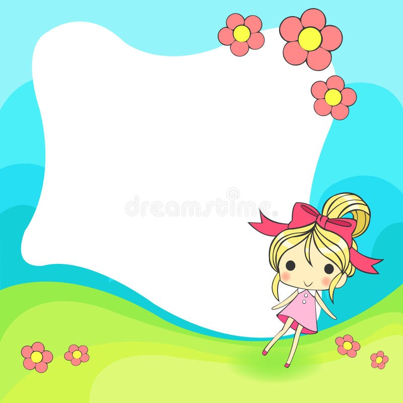 Cute cartoon frame stock vector. Illustration of children - 30876707