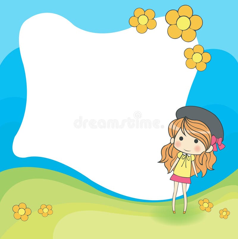 Cute cartoon frame stock vector. Illustration of design - 30895674