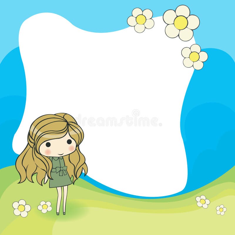 Cute cartoon frame stock vector. Illustration of design - 30895674
