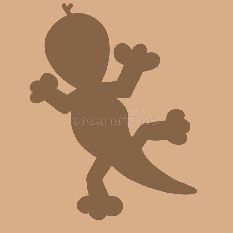 Cute Cartoon Funny Brown Monster. Illustration of Monster Stock ...