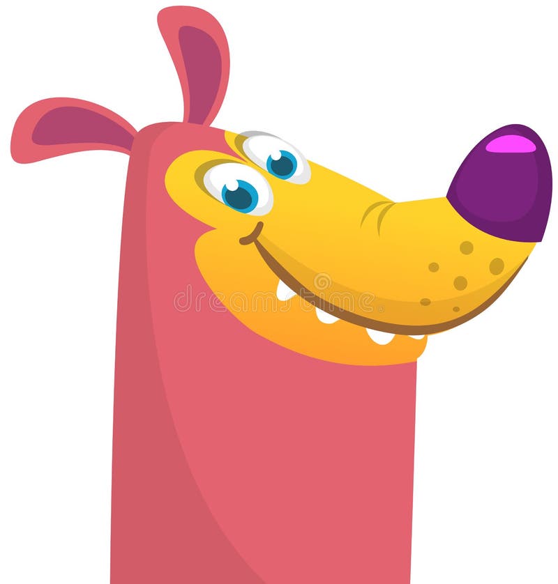 Cute Cartoon Funny Dog. Vector Illustration Stock Vector - Illustration ...