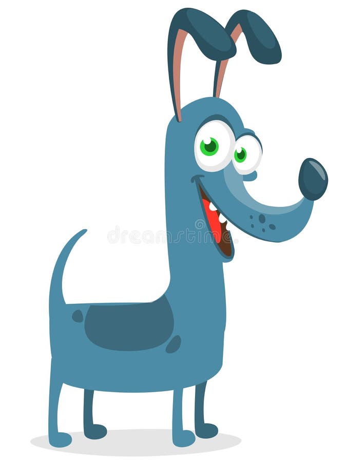 Cute Cartoon Funny Dog. Vector Illustration Stock Vector - Illustration ...
