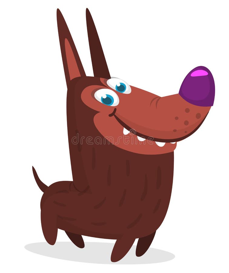 Cute Cartoon Funny Dog. Vector Illustration Stock Vector - Illustration ...