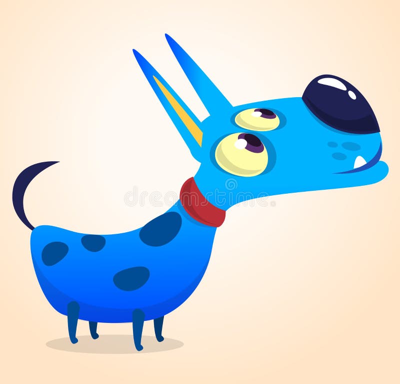 Cute Cartoon Funny Dog. Vector Illustration Stock Vector - Illustration ...