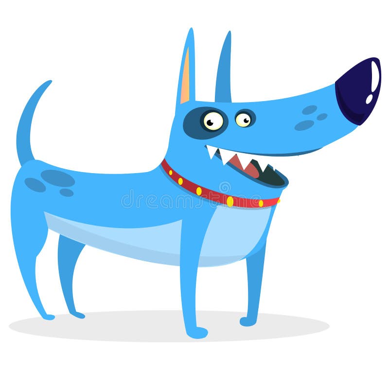 Cute Cartoon Funny Dog. Vector Illustration Stock Vector - Illustration ...