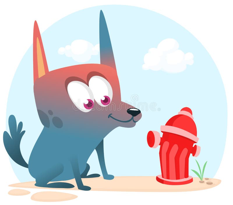 Cute Cartoon Funny Dog. Vector Illustration Stock Vector - Illustration ...