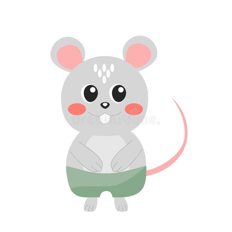 Cute Cartoon Funny Mouse Stock Vector Illustration Stock Vector ...