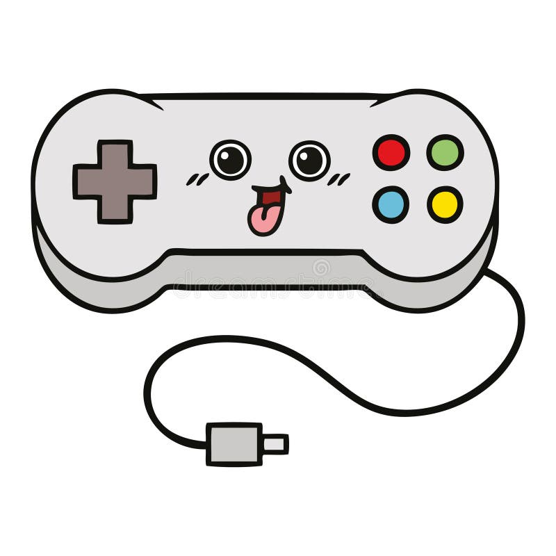 Cute Cartoon Game Controller Stock Image - Image of clipart, gamer ...