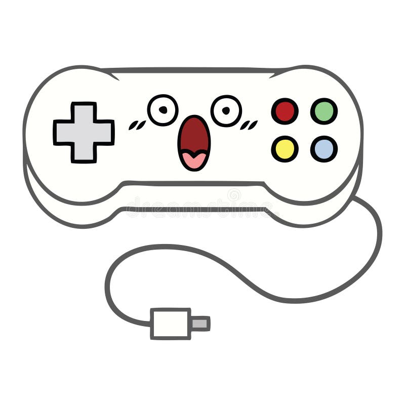 Cute Cartoon Game Controller Stock Vector - Illustration of clip ...