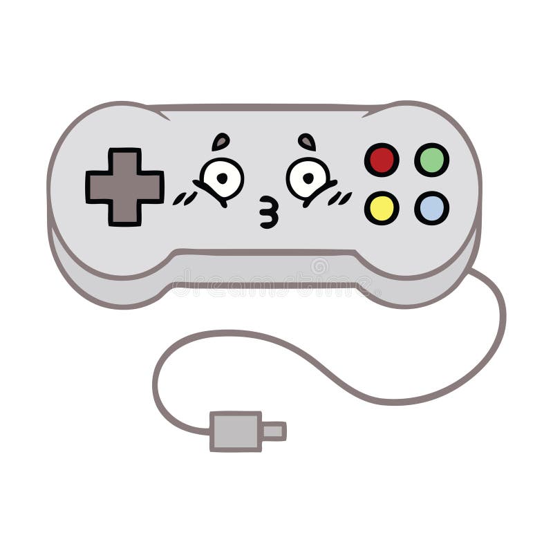 Cute Cartoon Game Controller Stock Vector - Illustration of gamer ...