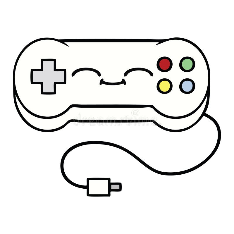 Cute Cartoon of a Game Controller Stock Vector - Illustration of ...