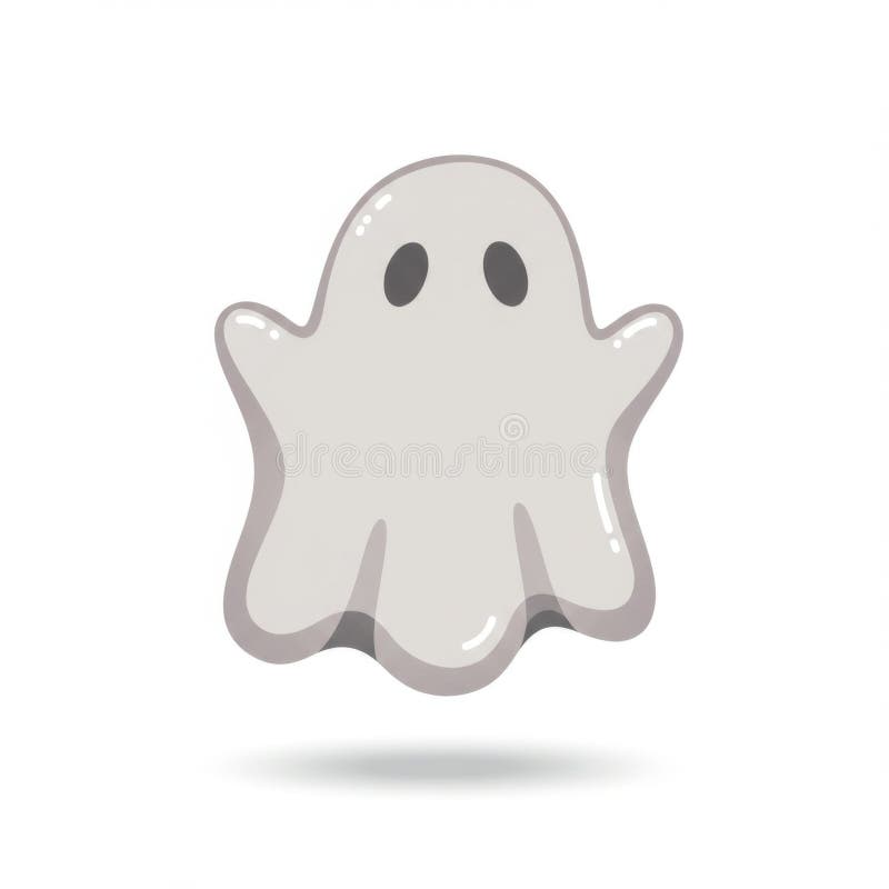 Cute Cartoon Ghost Illustration Stock Illustration - Illustration of ...