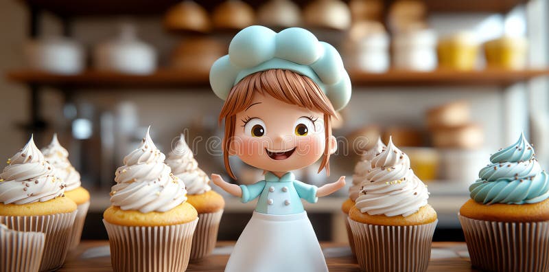 Cartoon Baker Girl Stock Illustrations – 2,180 Cartoon Baker Girl Stock ...