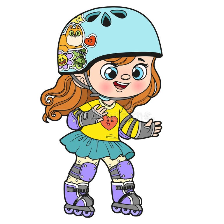 Girl Roller Skates Helmet Stock Illustrations 300 Girl Roller Skates Helmet Stock